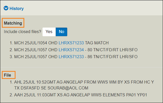 Display File History